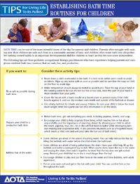 Establishing Bath Time Routines for Children - AOTA