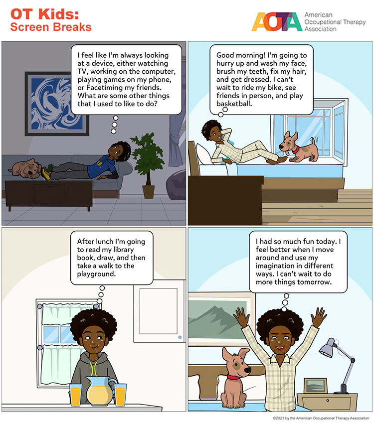 OT Kids Comic Taking Screen Breaks | AOTA